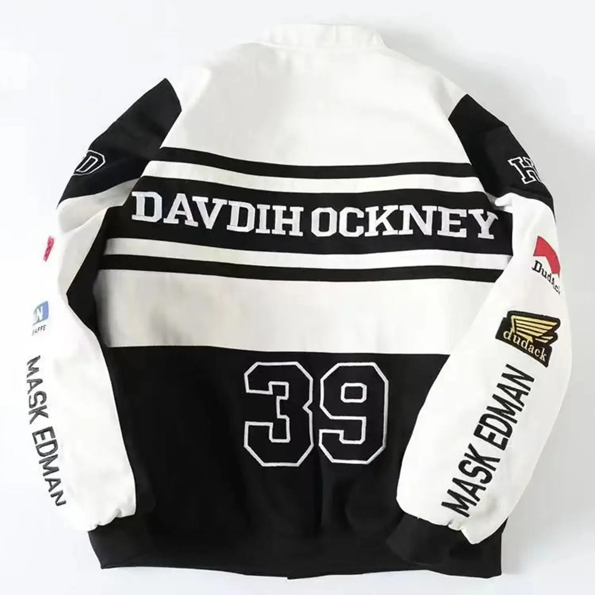 Black and White Racing Jacket - Y2K Zone®