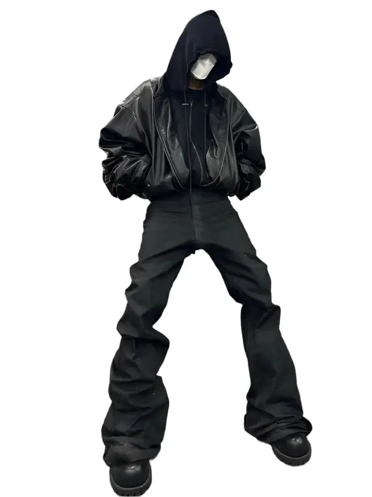Leather Bomber Jacket - Y2K Zone®