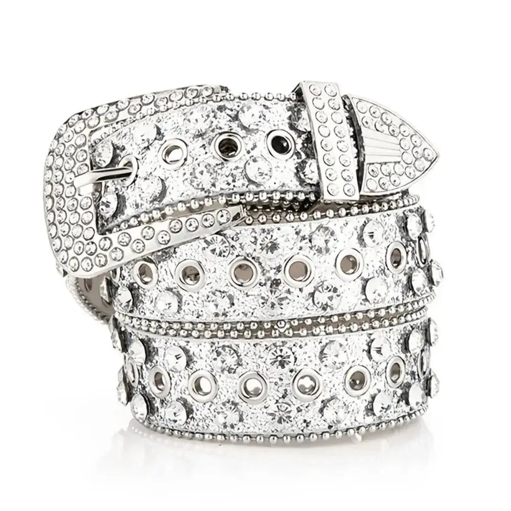 Silver Rhinestone Belt - Y2K Zone®