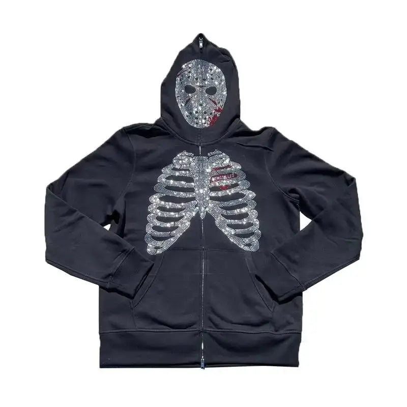 Skeleton Hoodie Y2K - Y2K Zone®